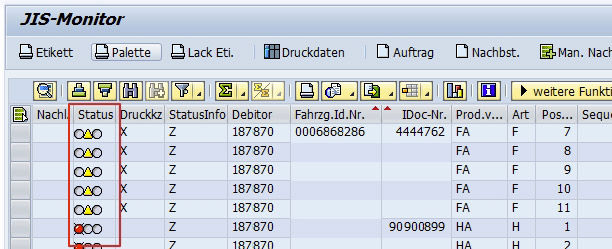 SAP Just-in-time, SAP Just-in-sequence: SAP JIT-/JIS-Monitor