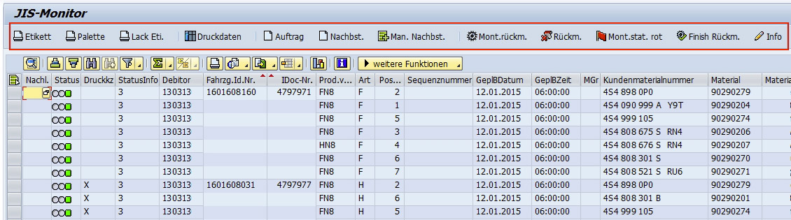 SAP Just-in-time and SAP Just-in-sequence: JIT-/JIS-Monitor - SERKEM