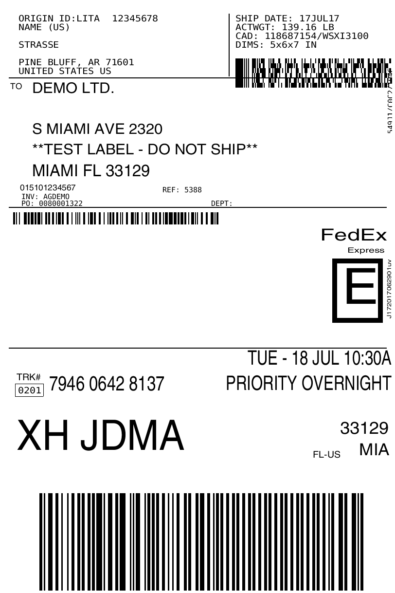 Label Printing in SAP according to Service Provider Specifications